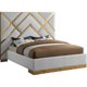 Meridian Furniture Vector White Faux Leather King Bed - Walmart.com