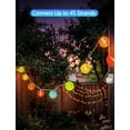 8.5Ft Multicolor String Lights Plug in, 10 Cute Rainbow Nylon Lanterns ...