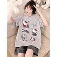 Cartoon Pajamas Women's Summer Short Sleeved Set Pure Cotton Home ...