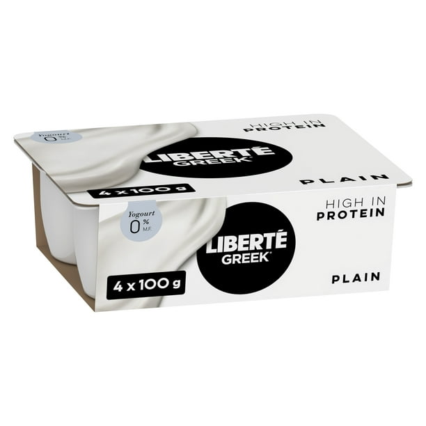 Liberté Greek 0% Plain Yogurt, 4 x 100 g - Walmart.ca