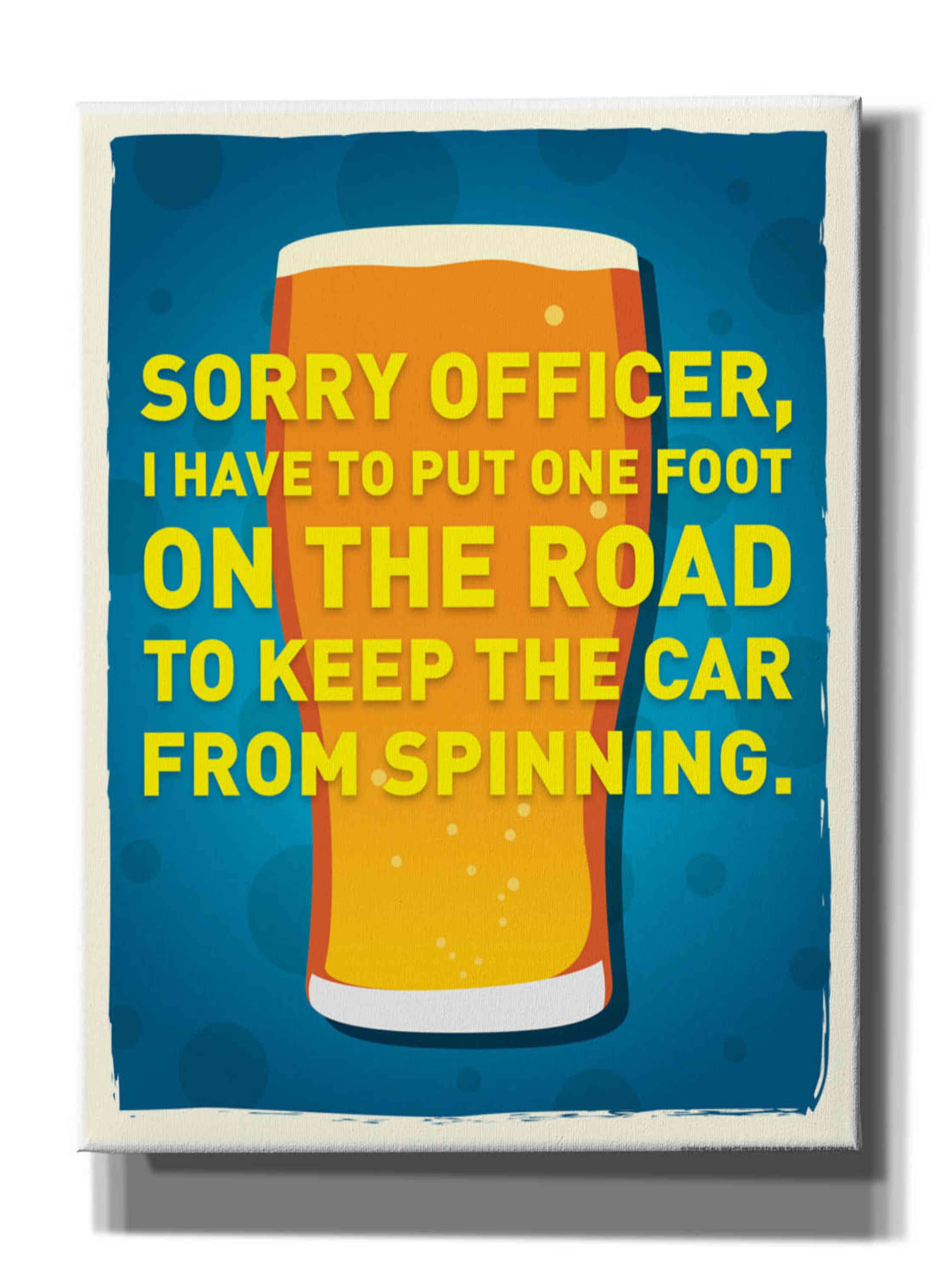 Epic Graffiti 'Sorry Officer' by JJ Brando, Canvas Wall Art, 12"x16 ...