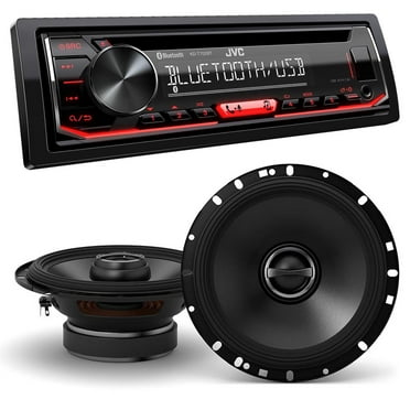 JVC KD-X480BHS Single DIN Bluetooth USB AUX LED AM/FM Radio Stereo SiriusXM Ready Amazon Alexa ...
