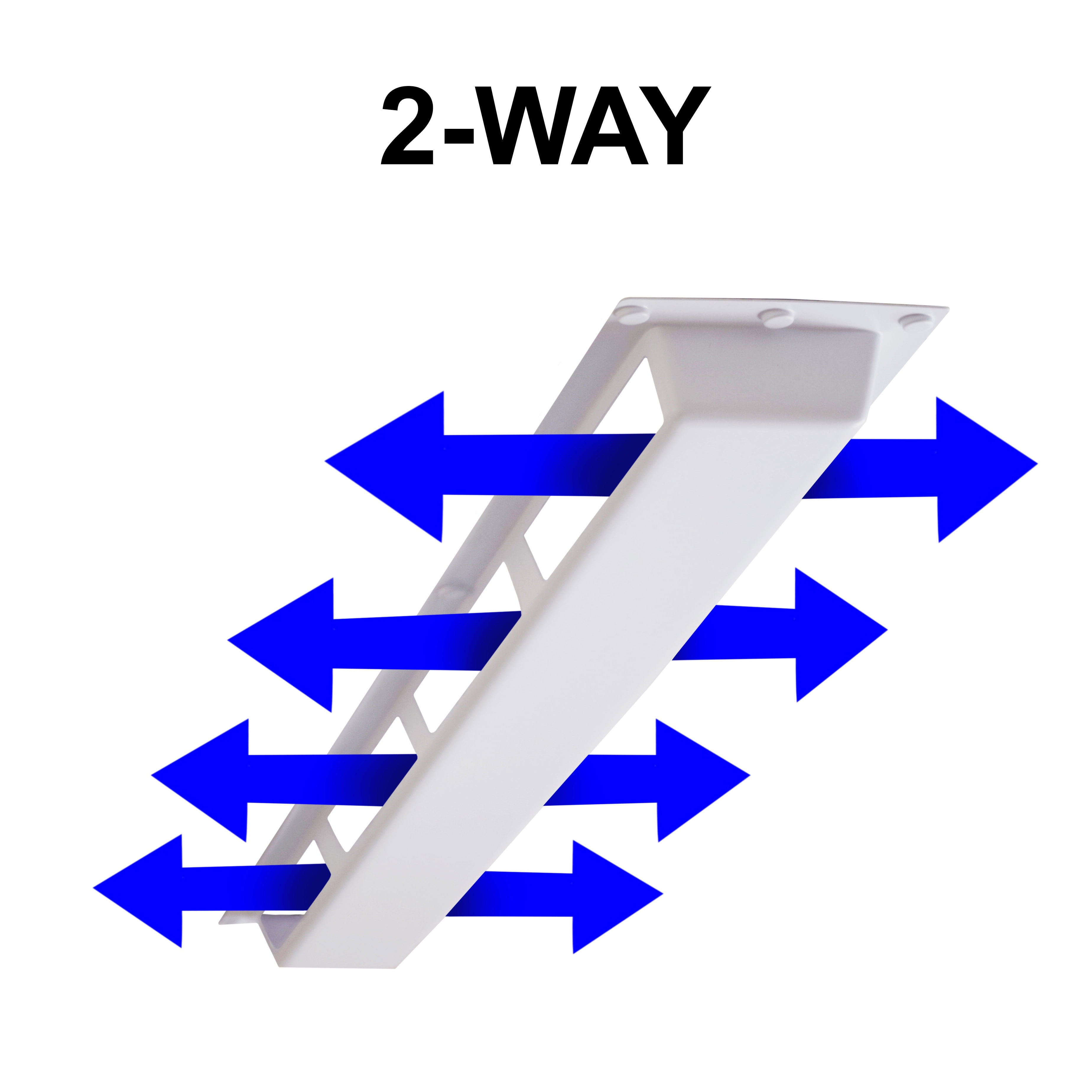 Elima-Draft Commercial Solid 4ft. Linear 2-Way Diffuser Cover For ...