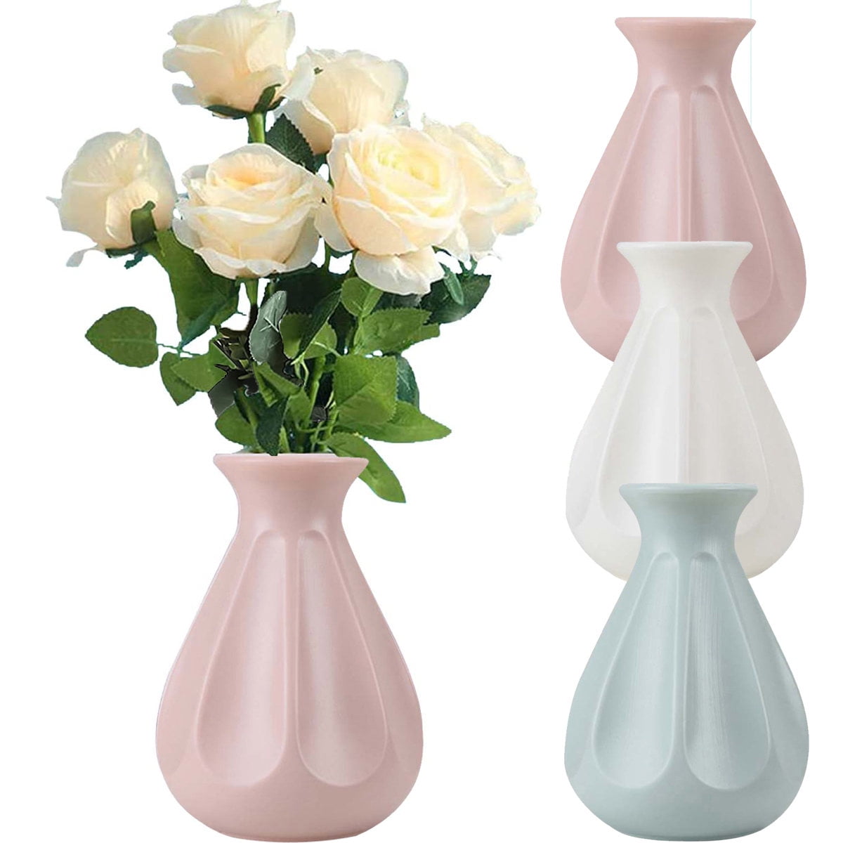 Visland Plastic Vase Flower Vase Flower Container Flower Basket Desktop ...