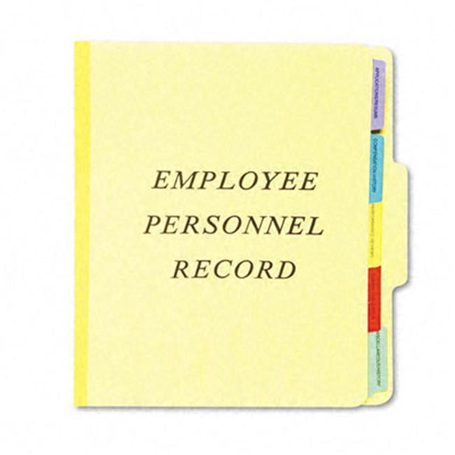 Esselte Pendaflex Vertical Personnel Folders - Yellow - Letter ...