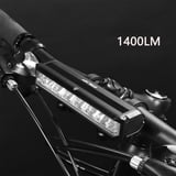 1400 Lumens Bike Lights, USB Charging Ultra Bright LED Night Riding ...
