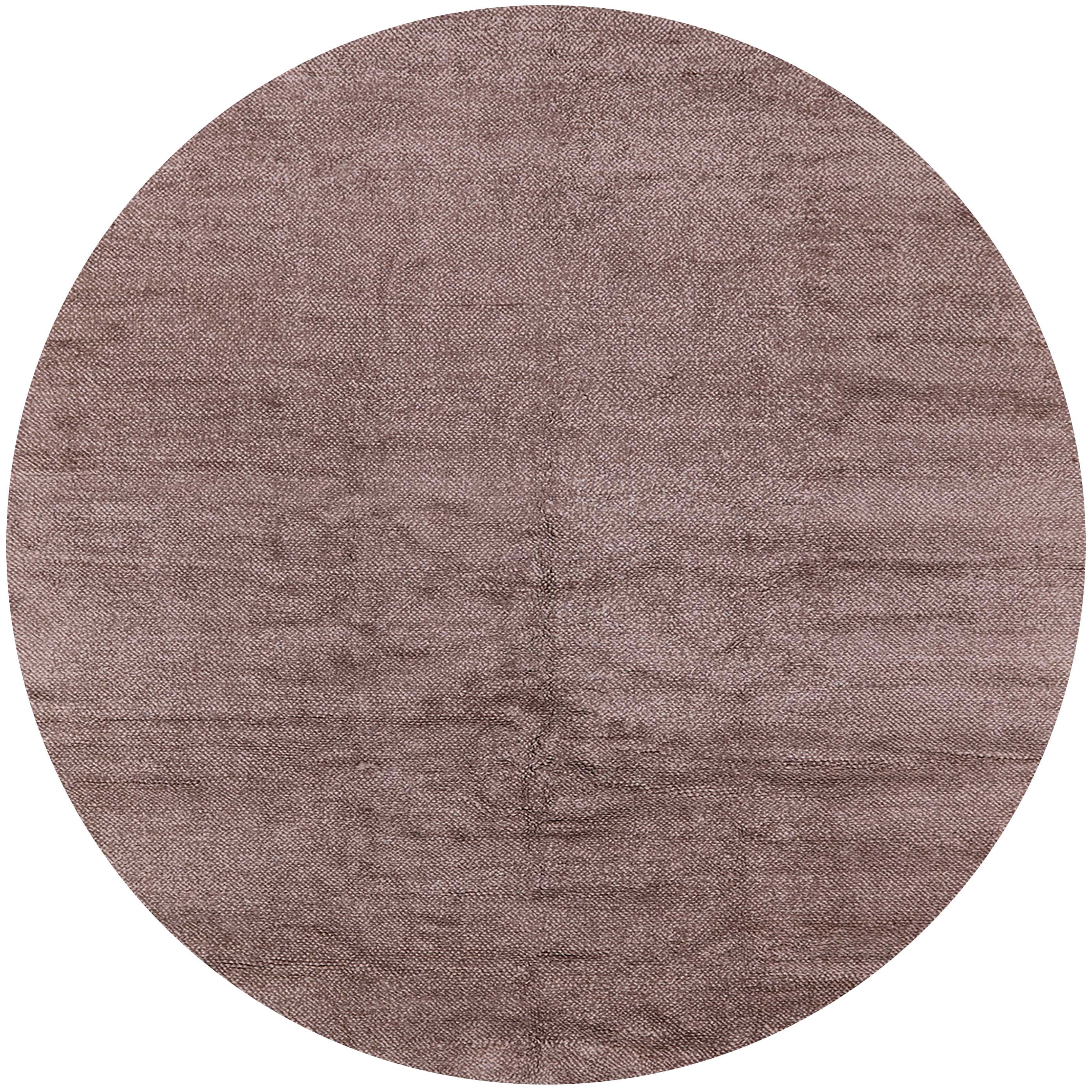 Ahgly Company Indoor Round Mid-Century Modern Chestnut Brown Oriental ...