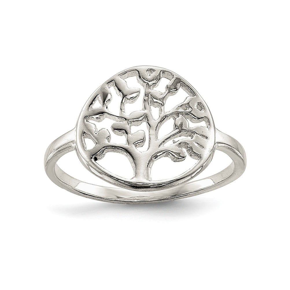 Sterling Silver Polished Tree Ring - Size 6 - Walmart.com