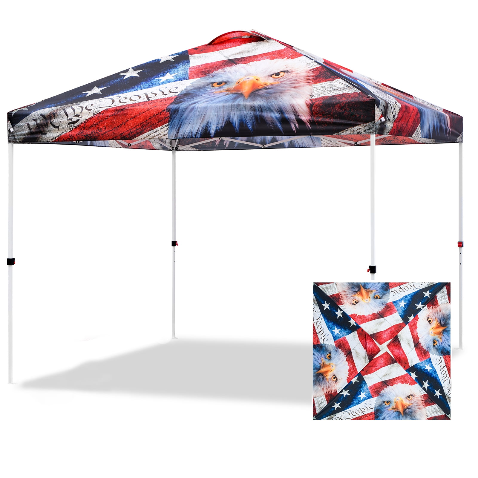 EAGLE PEAK 10 x 10 Pop Up Canopy Tent Instant Outdoor Canopy Straight ...