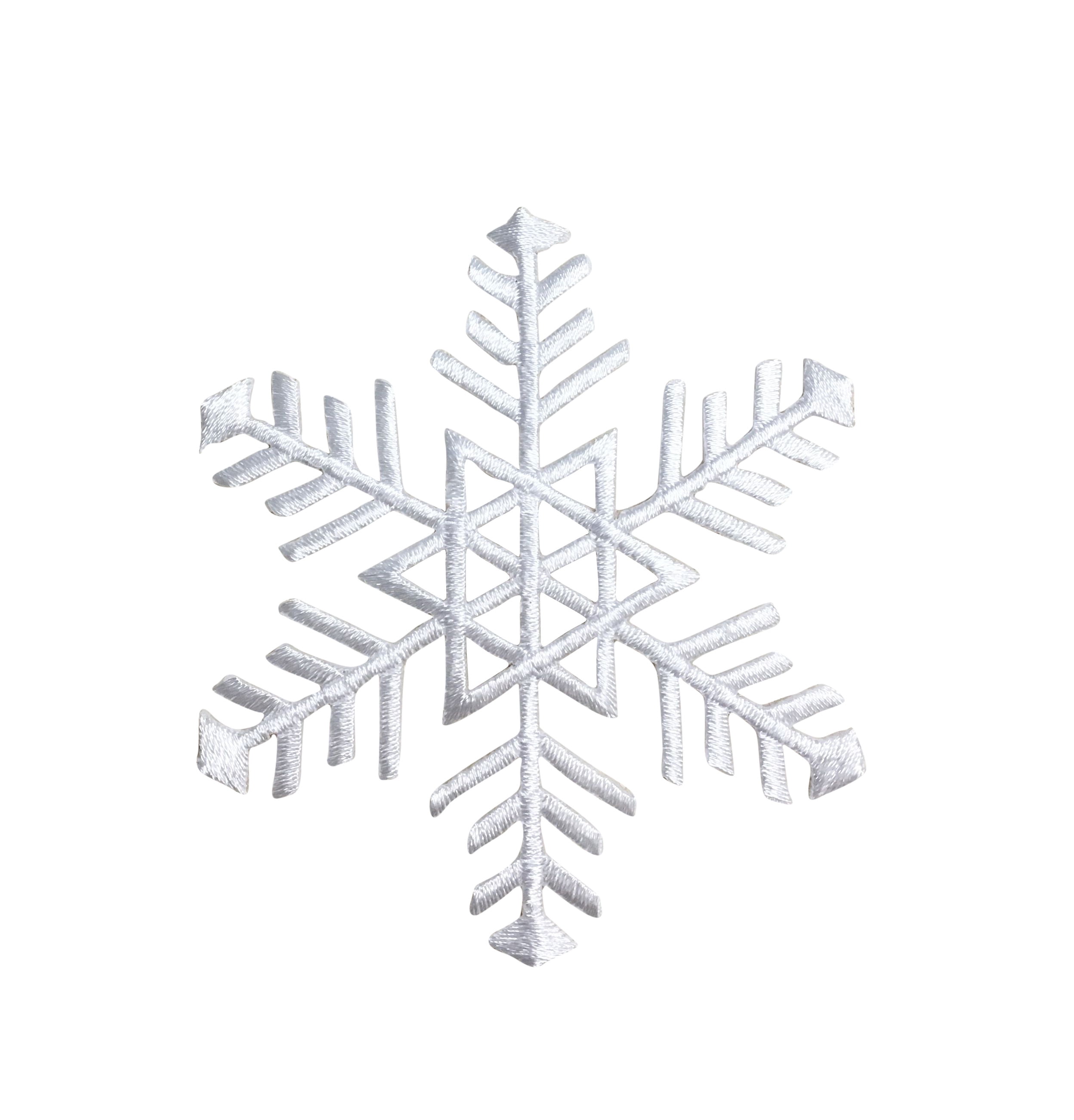 3" White Snowflake - Iron on Applique/Embroidered Patch - Walmart.com