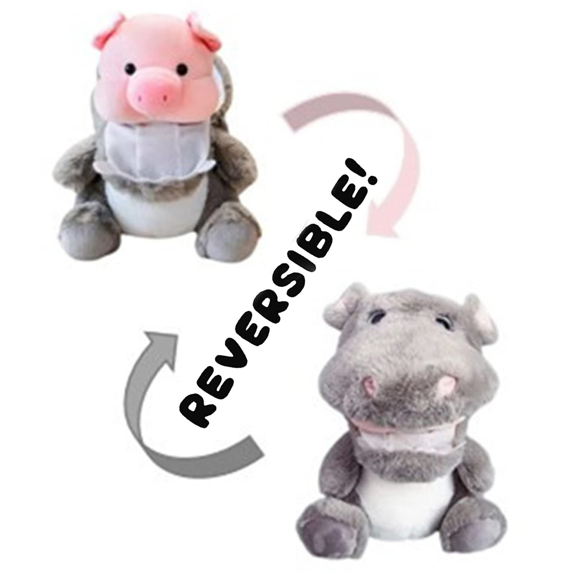 Inevnen Reversible Stuffed Animal Panda Dinosaur Plush Toys for Kids ...