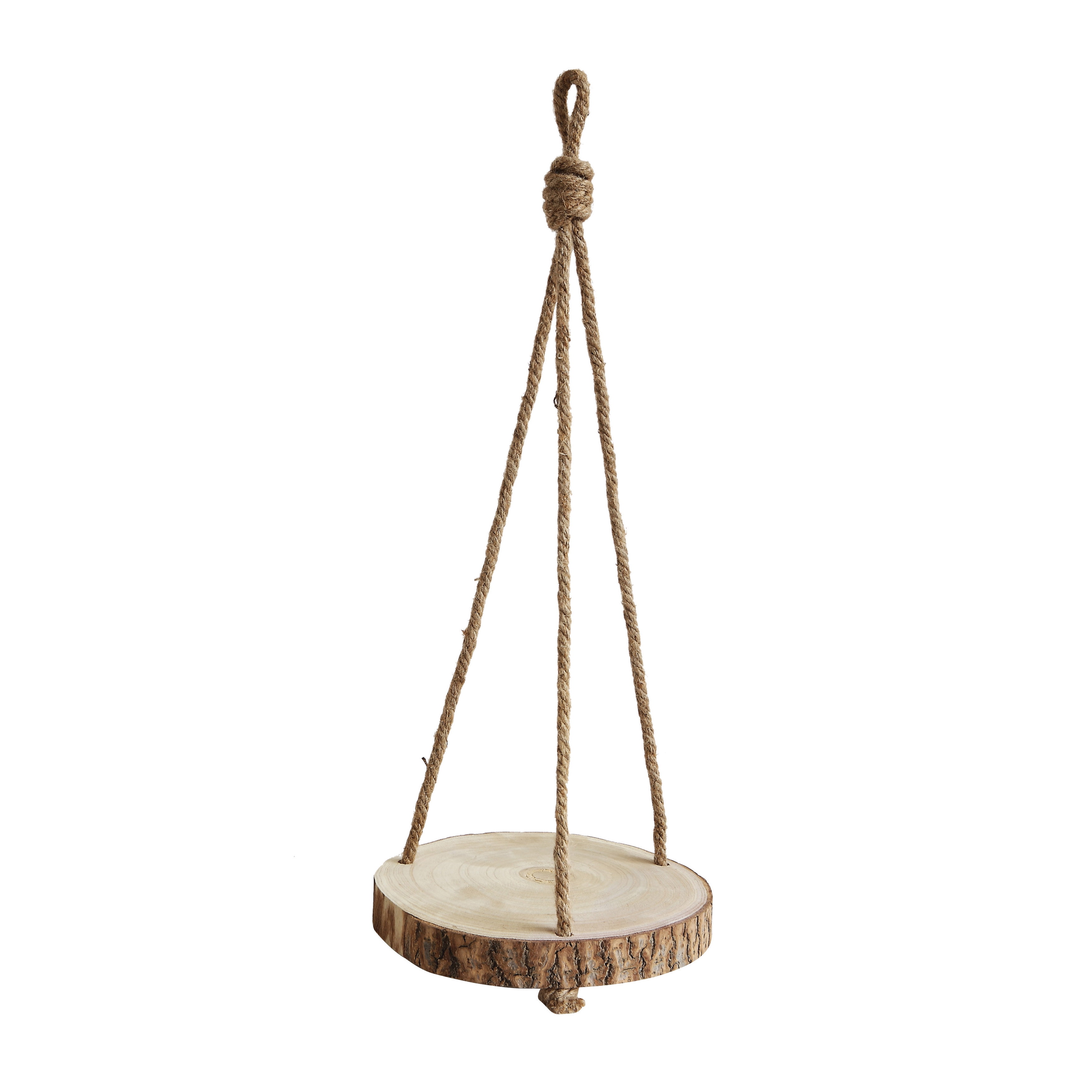 Creative Co-Op Round Paulownia Wood Slice Hanging Tray (each one will ...