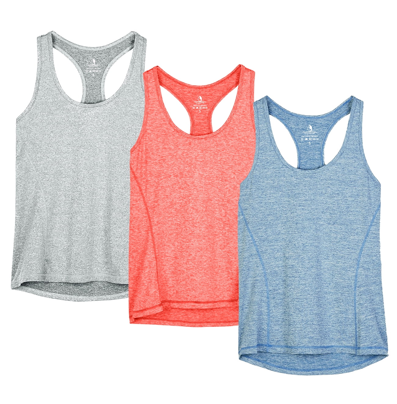 icyzone Workout Tank Tops for Women - Racerback Athletic Yoga Tops ...
