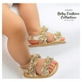 GYRATEDREAM Baby Toddler Infant Girls PU Leather Soft Sole Summer Sandals Flower Princess Flat ...