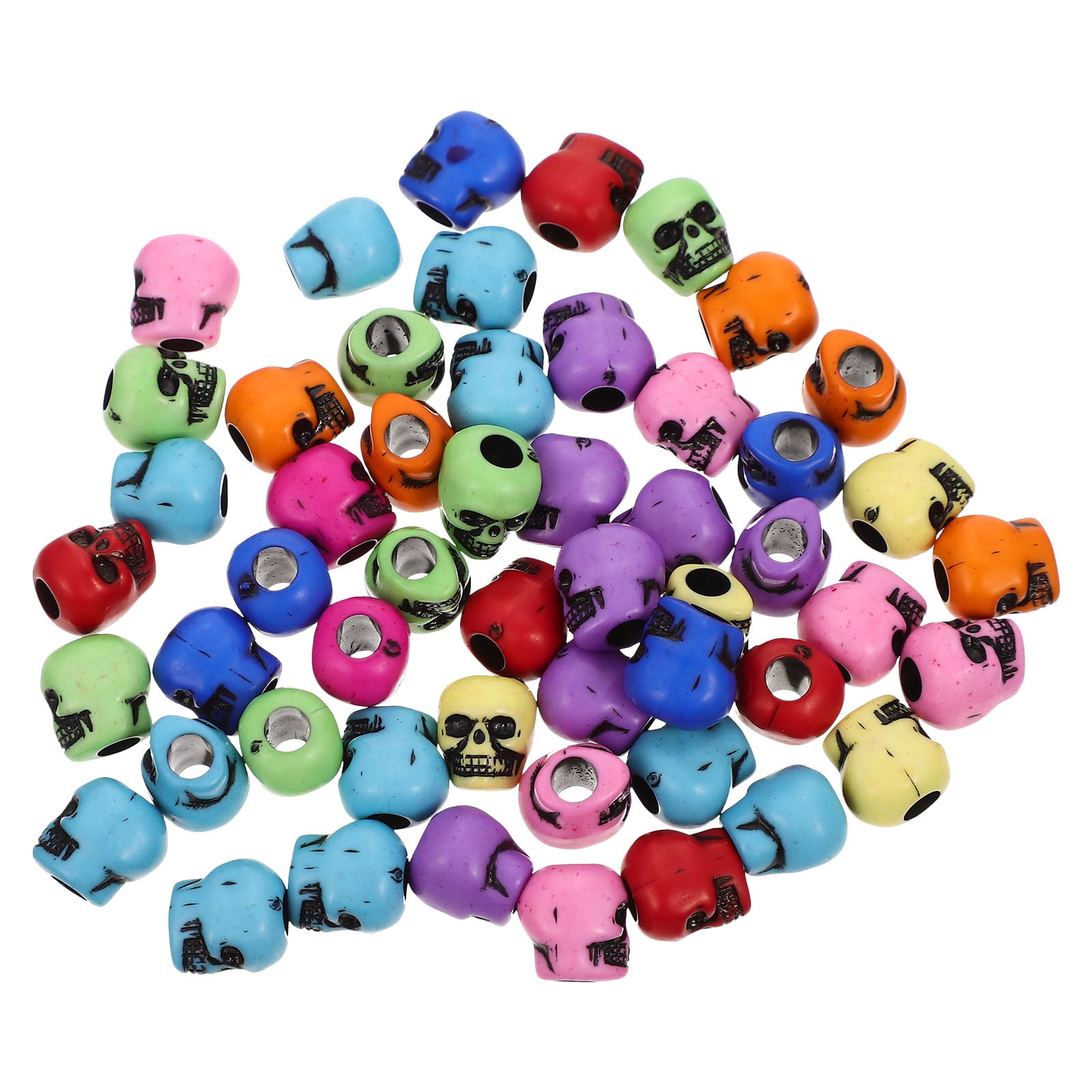 Click here for Kakowely Skull Beads 50pcs Acrylic Skull Beads Jew... prices