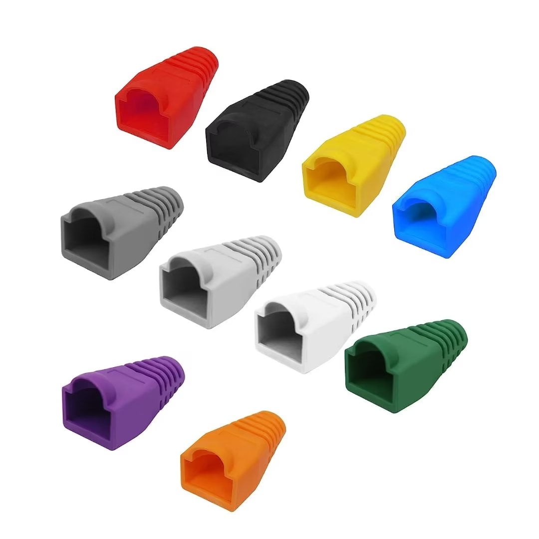 YIOVVOM Soft Plastic Ethernet RJ45 Cable Connector Boots Cover Strain ...