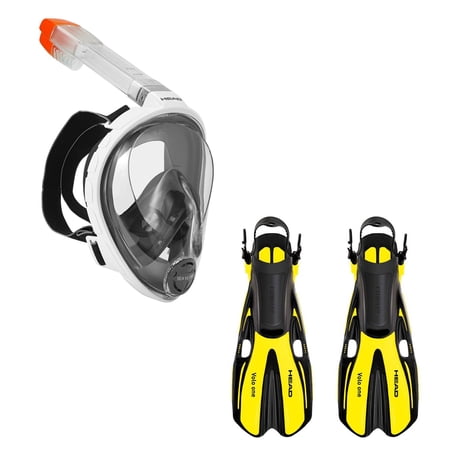 HEAD Sea Vu Dry Full Face Anti Fog Adult S/M Snorkel Scuba Swim Mask ...