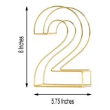 BalsaCircle 8" Gold 2 Metal 3D Wire Alphabet Number Sign Wedding Party ...