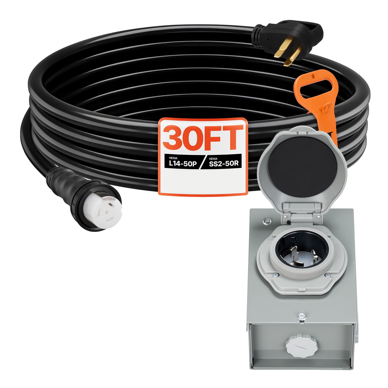 Click here for Kffkff 50 Amp Generator Cord And Power Inlet Box... prices