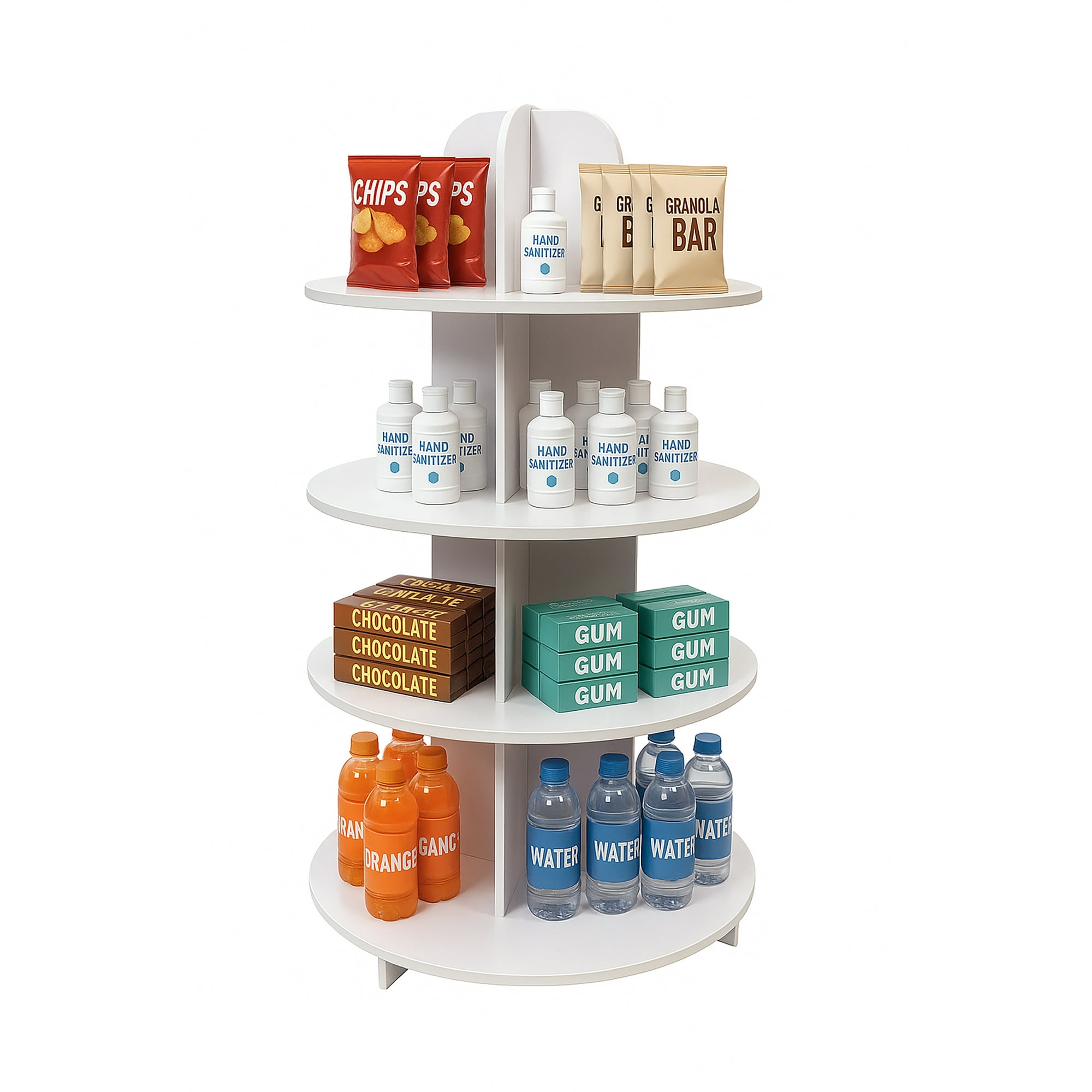 Click here for Toytexx 4-Tier Round Display Shelf  White Wooden S... prices