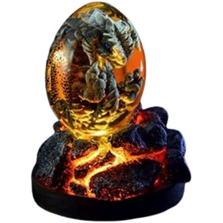 Lava Dragon Egg, Crystal Transparent Resin Dragon Egg,Rex the Green ...