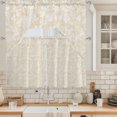 Botanical Rose Bud Kitchen Curtains Swag Valance and Tier Curtains Set ...