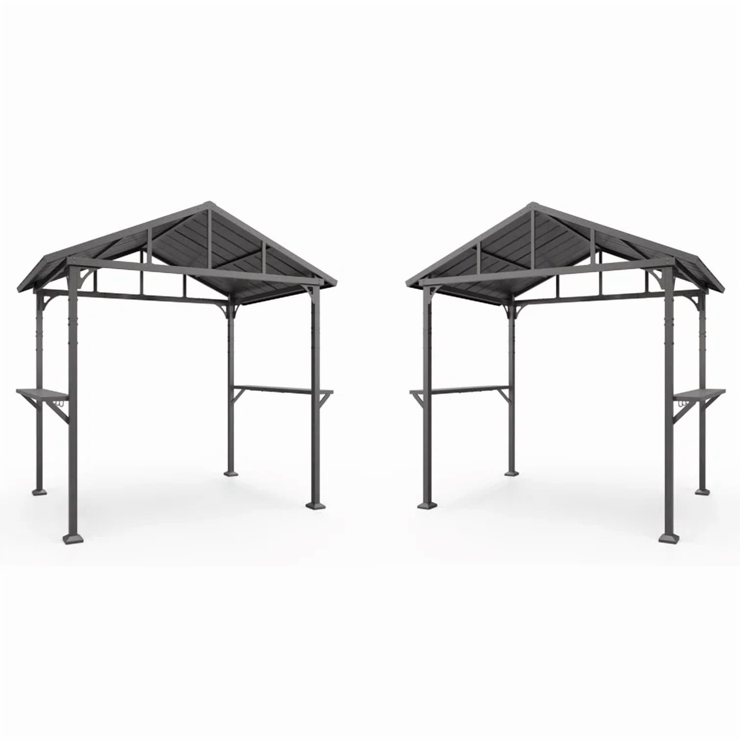 Click here for Kullavik Set Of 2 8x5ft Metal Bbq Gazebo With Vent... prices