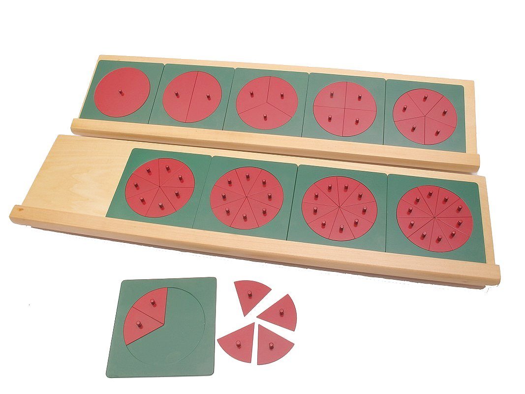 Montessori Metal Fraction Circles With Stands By PinkMontessori