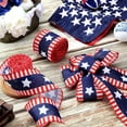BINGLI Patriotic Ribbon Wired 5 Yards 2.5 Inch American Flag Ribbons ...