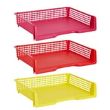 Set of 6 Rainbow Classroom Turn In Trays for Teachers, Plastic Storage ...
