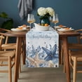 Blue Ocean Cotton Linen Table Runner Seas The Day Dining Table Runners ...
