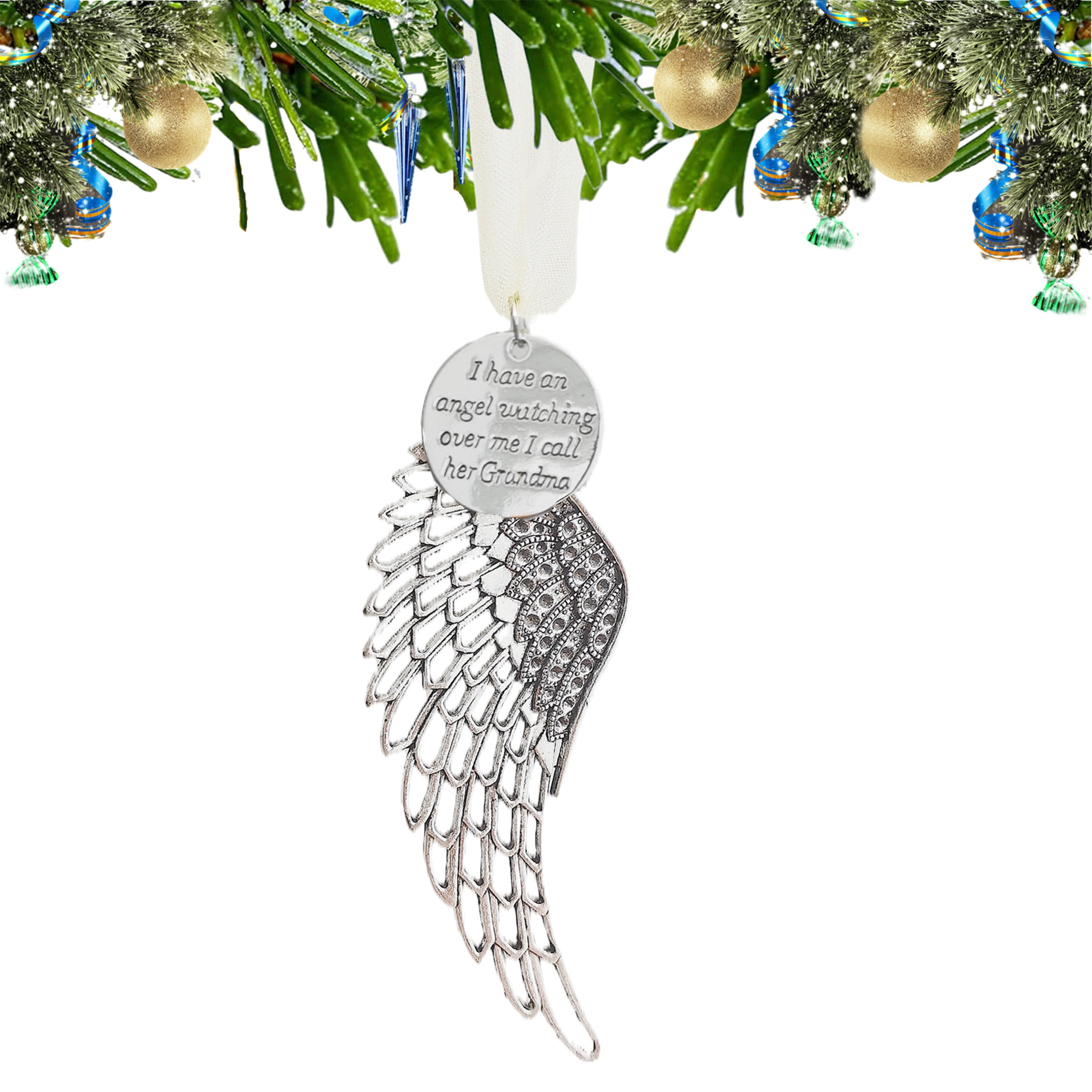 Angel Wing Ornaments for Christmas Tree, Unique Sympathy Personalized ...