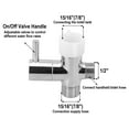 3 Way T Adapter Chrome For Shower Head Mount Diverter Valve Splitter G1