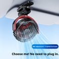 Protable Clip On Fan,Car Clip on Fan for Sun Visor Handle,2000Mah USB ...