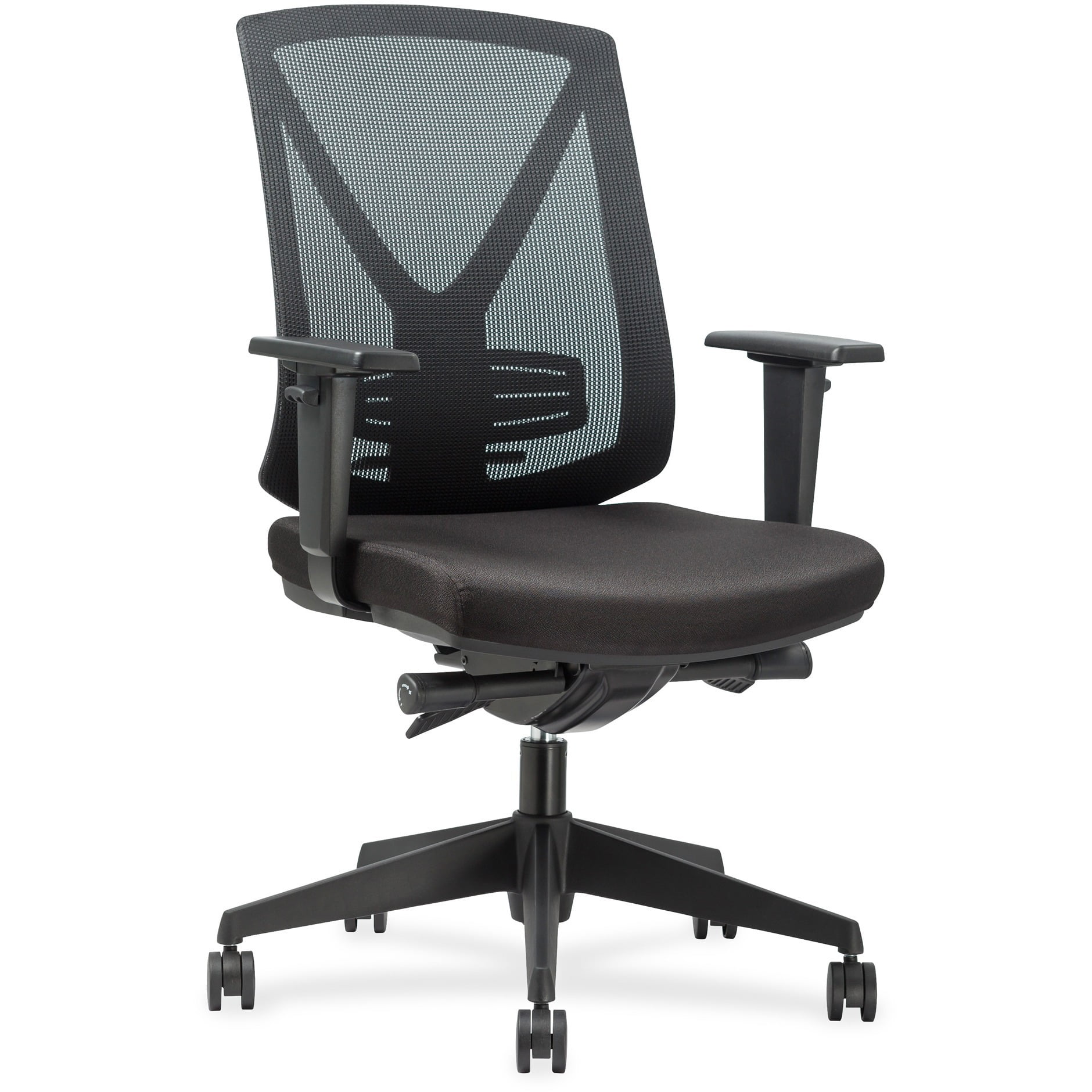 Lorell, LLR30955, Steel Frame Mid-back Chair, 1 Each, Black - Walmart.com