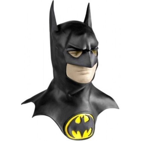 Batman Collectors Mask with Cowl Licensed Dc Comics Latex Costume ...
