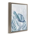 Stupell Industries Sea Turtle with Subtle Smile Brown Framed Floater ...