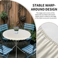 Cream Geometric Round Tablecloth for 45-54 Inch Tables,Fitted Table ...