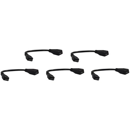 Five Pack Of YCS Basics Black 6 Inch Cellphone/Tablet USB Micro Male to ...
