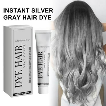 Unisex DIY Fashion Gray Silver Color Super Gray Hair Cream 100ml ...