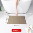 Ultra Thin Non Slip Bath Mat in Dark Beige 24x17 Quick Dry Absorbent ...