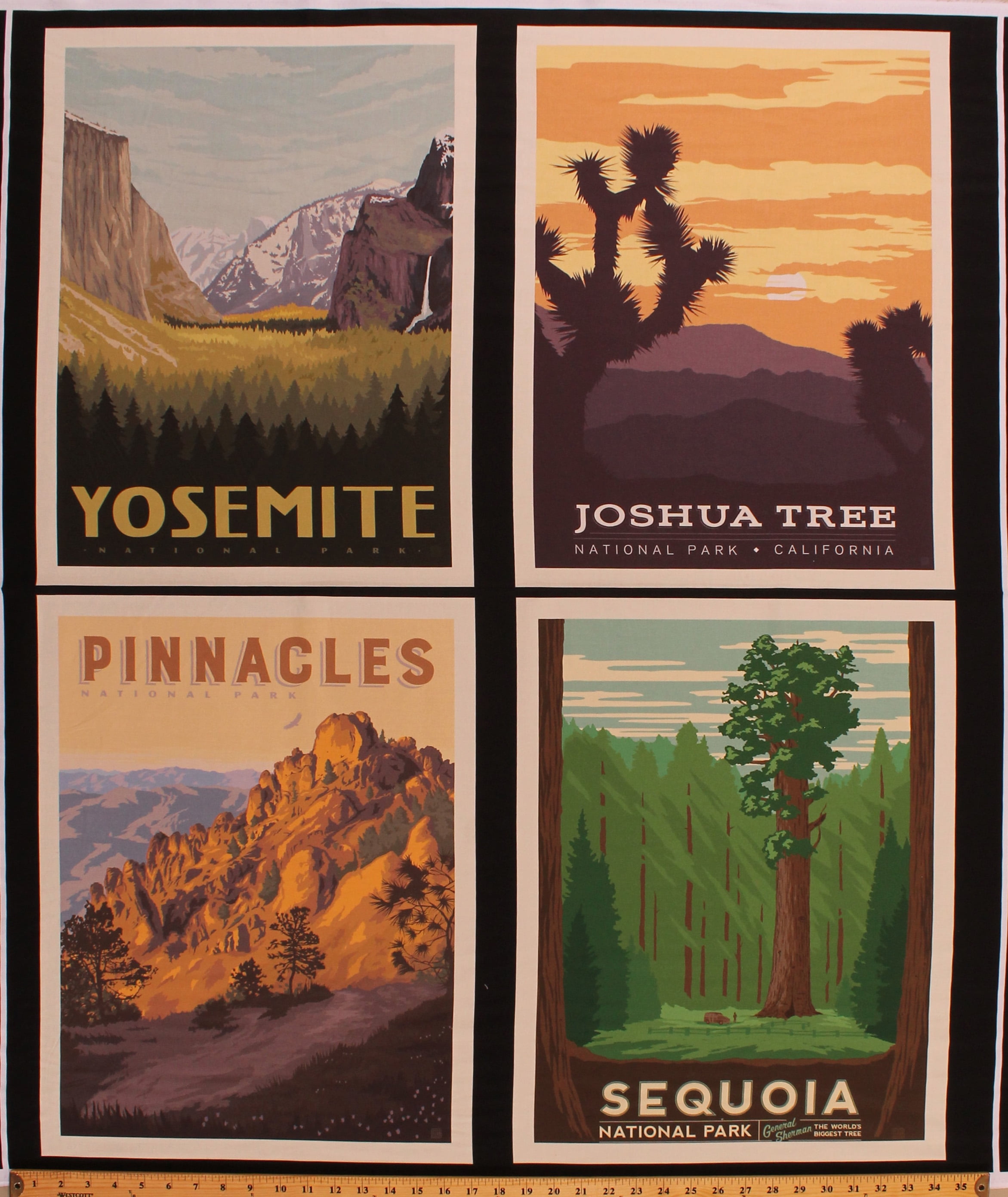 36" X 44" Panel National Parks California Sequoia Yosemite Posters ...