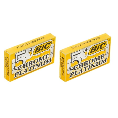 BIC Chrome Platinum Double Edge Safety Razor Blades, 10 Count | Walmart ...