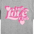 Instant Message - Anti Love Club - Juniors Cropped Graphic T-Shirt ...