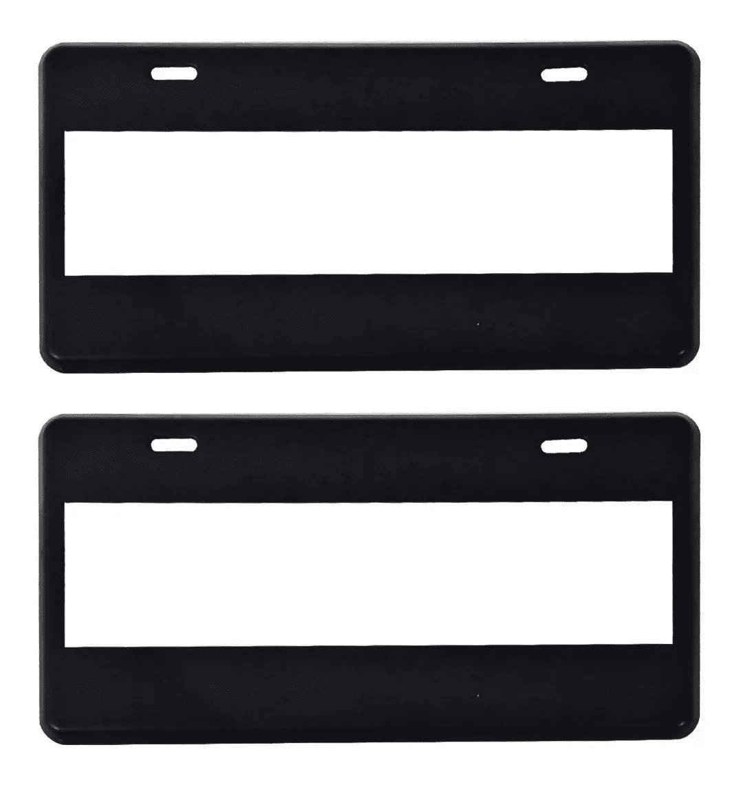 Juego De Porta Placas Malubero Tipo Europeo Negro Liso Universal 2 ...