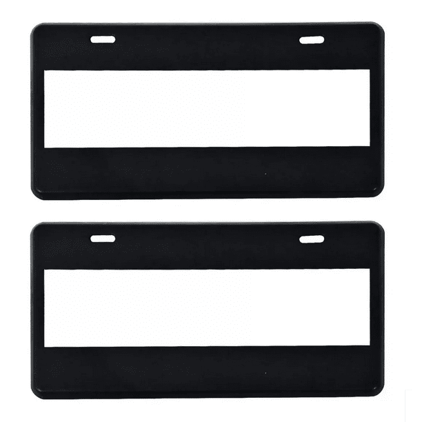 Juego De Porta Placas Tipo Europeo Negro Liso Universal 2 Piezas ...