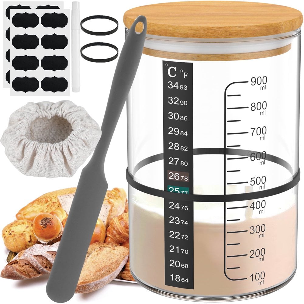 Click here for Eastin 10pcs Sourdough Starter Jar Kit 900ml Heat... prices