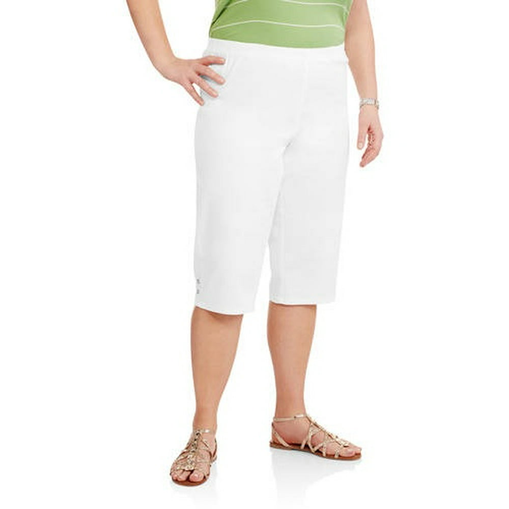 Just My Size - Just My Size Women's Plus Size Pull On Bling Capri ...