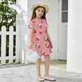 BZSMCE Short Sleeve dress Dress Casual Cotton Dresses-White Strawberry ...