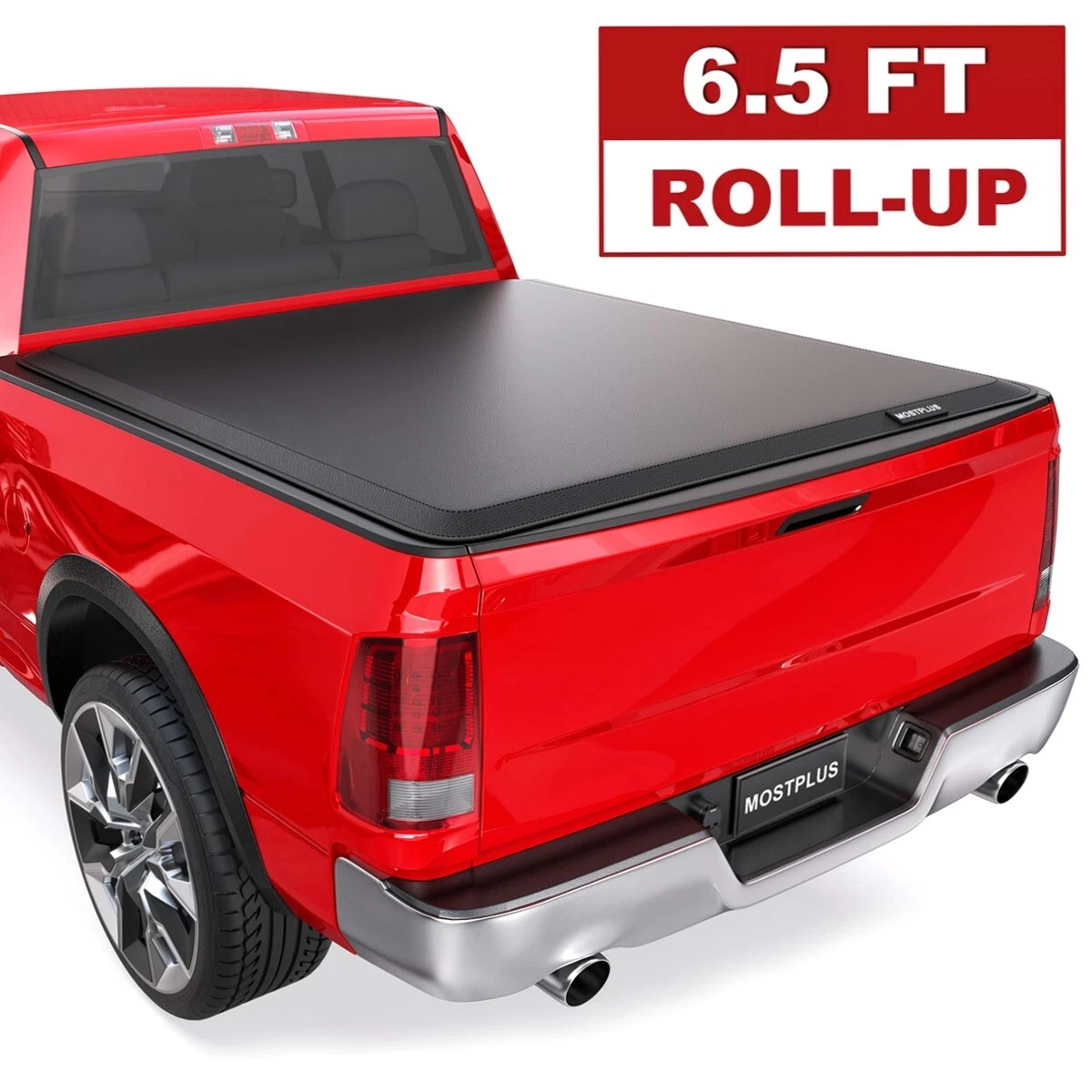 Open Box 6.4/6.5FT Roll Up Truck Bed Tonneau Cover for 2019-2023 Ram ...